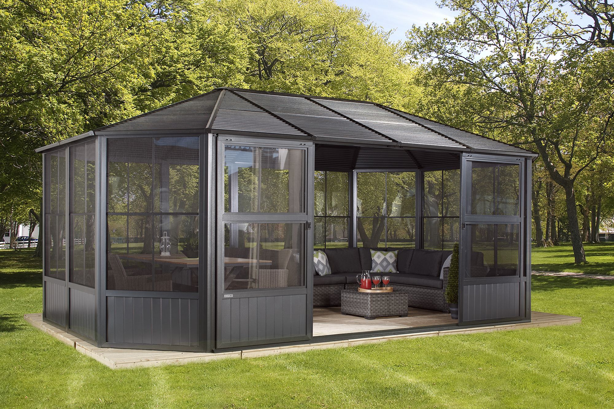 Sojag Hard Top Gazebos and Free Standing Screen Rooms
